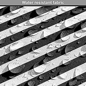 Lunarable Striped Fabric by The Yard, Diagonal Stripes Monochrome Pattern Abstract Geometric Elements Retro Inspirations, Decorative Fabric for Upholstery and Home Accents, 1 Yard, Black and White