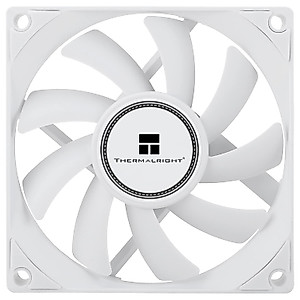 Thermalright TL-8015W CPU Fan Computer case Fan Quiet 4pin PWM PC Fan, 15mm Slimline Cooler Fan, 2200RPM Speed, 80mm CPU Cooling Fan(White)