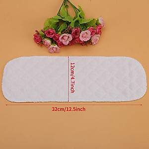 Sonew 10pcs Soft&Breathable Baby Diapers Toddler Cotton Nappy Insert Liners Reusable Cotton Cloth Diaper 12.5 * 4.7in Common Size(6 Layers)