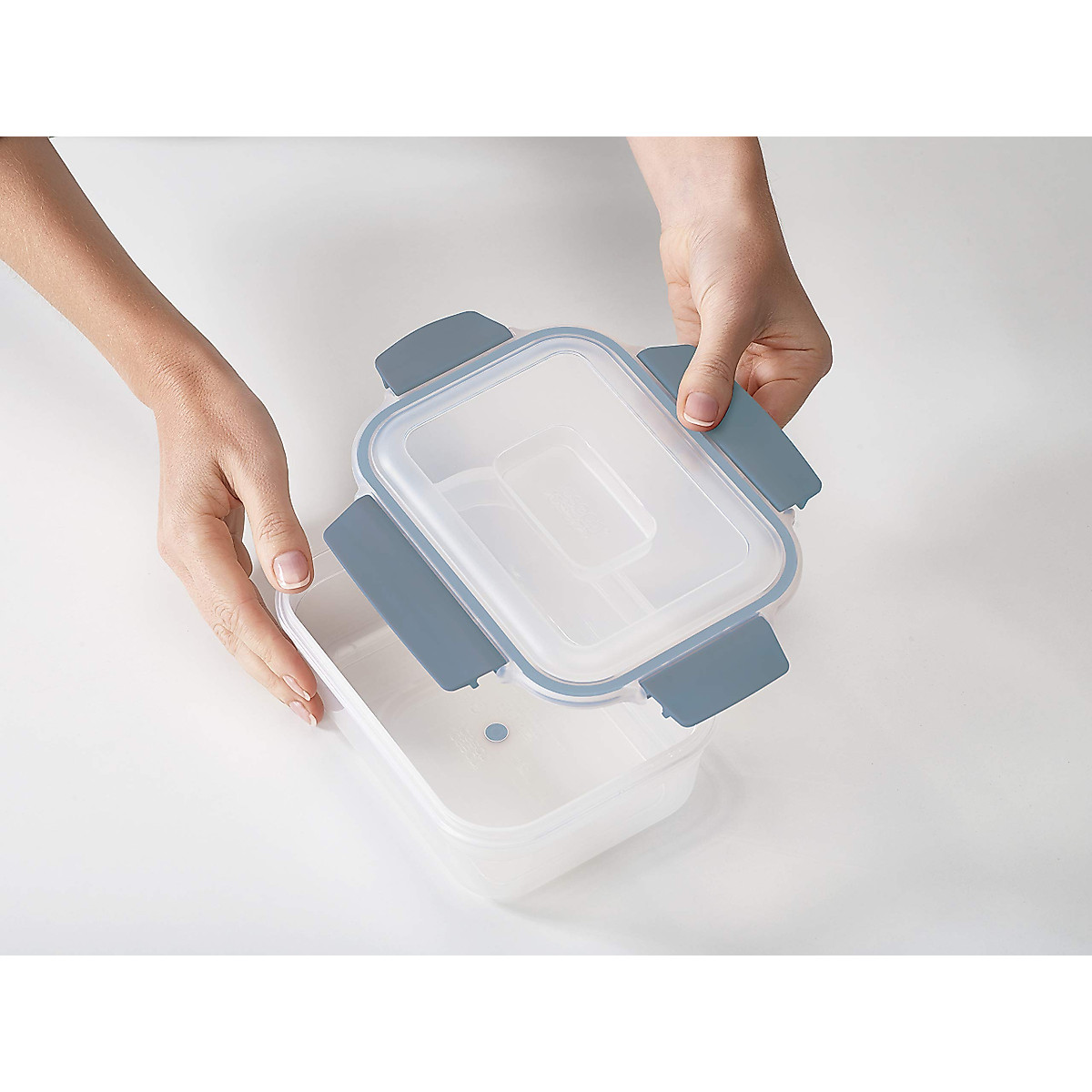 Joseph Joseph Nest Lock Plastic BPA Free Food Storage Container Set with Lockable Airtight Leakproof Lids, 10-Piece, Sky