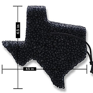 Leather Scented Freshies 2 Pack Black Texas States, Lone Star Candles and More Authentic Aroma of Genuine Leather, Air Freshener, Car Freshener Premium Aroma Beads, USA Made in Texas