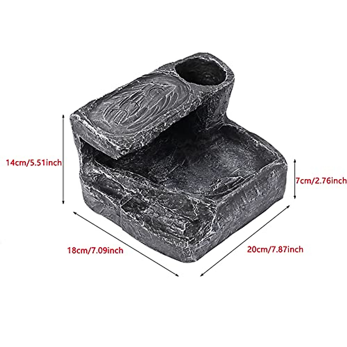 Flushbay Turtle Basking Platform Tortoise Resting Rock Climbing Rock Resin Aquarium Landscape Rock Decoration Reptile Habitat Ornament for Turtle, Newt, Frog, Lizard, Bearded Dragons