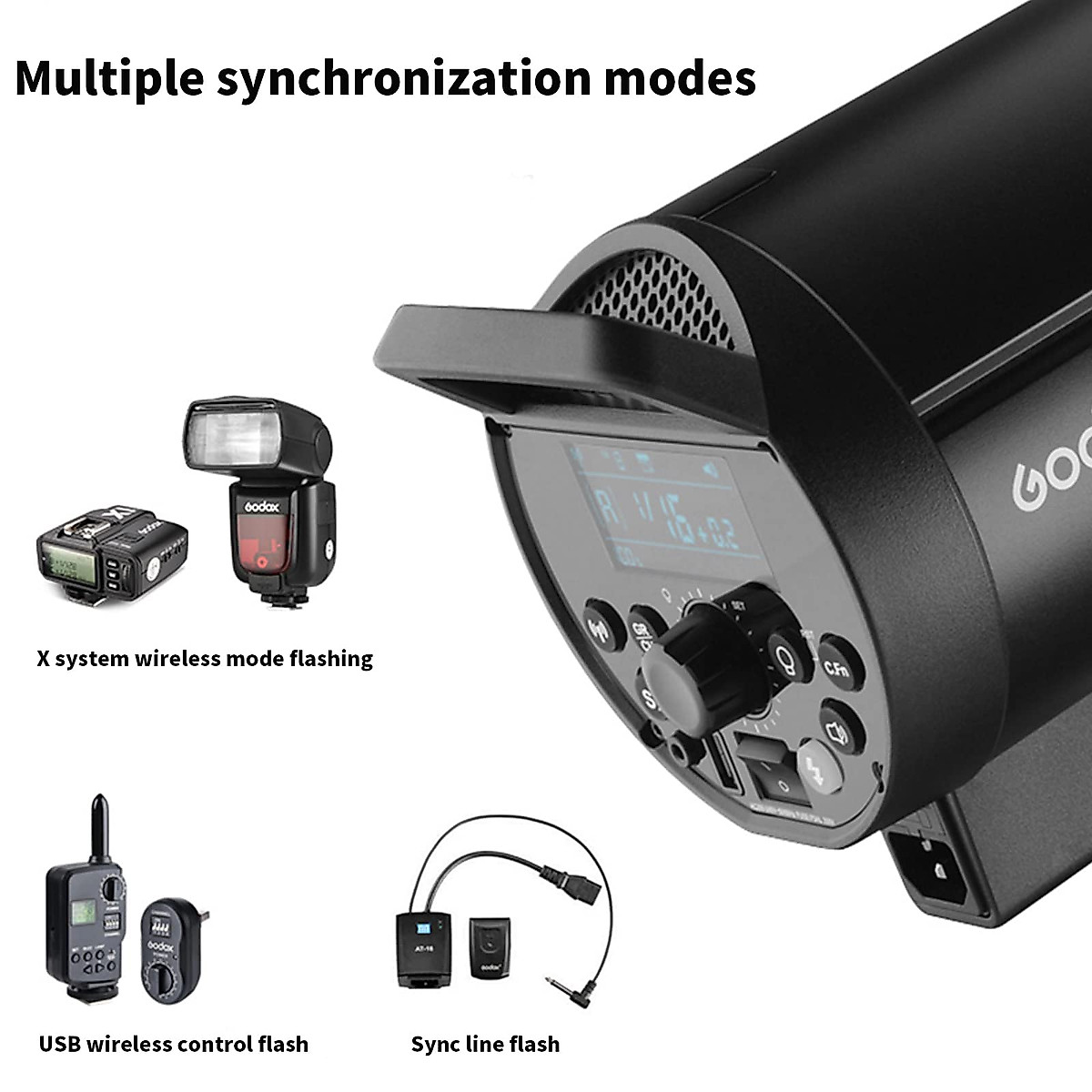 Godox 3Pack DP600III Speedlite Studio Flash Strobe Monolight Kit,1800Ws Bowens Mount Photography Lighting with Softbox,Umbrella,Barndoor Kit for Location and Studio Video Shooting,Portrait