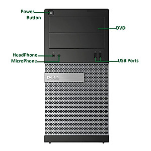 Dell Optiplex Tower Computer Gaming PC [ Intel Core i5 Processor, 8GB Ram, 128GB SSD, 1TB Hard Drive, HDMI, Wireless WiFi] AMD Radeon RX 550 4GB, Windows 10, Black (Renewed)