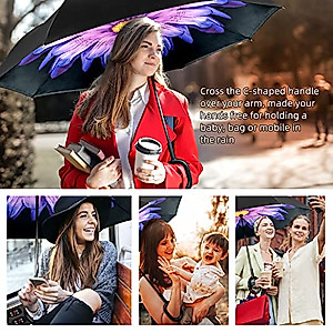 Trenovo Inverted Umbrella - 2023 Pro-Series Windproof Reverse Umbrella with C-Shaped Handle, Upside Down Umbrella for Rain, Updated Waterproof Tech & Wind Resistant Double Layer Stick Umbrella, Anti-UV Inside Out Umbrella for Car, Women and Men (Lucite)