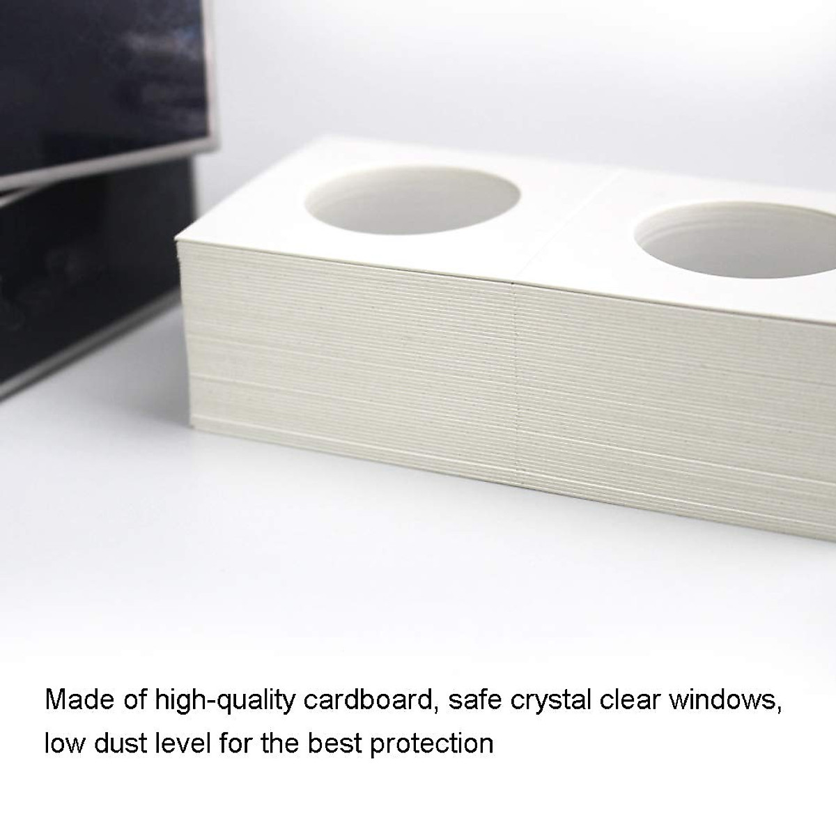 FRIMOONY 300 Cardboard Coin Holders in 6 Assorted Sizes, with 6 Sheets Coin Pocket Pages, for Coin Collection