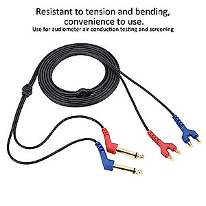 Headphone for Audiometer, Audiometer Headset Cable Wire for Headphone Air Conduction Audiometer Hearing Tester