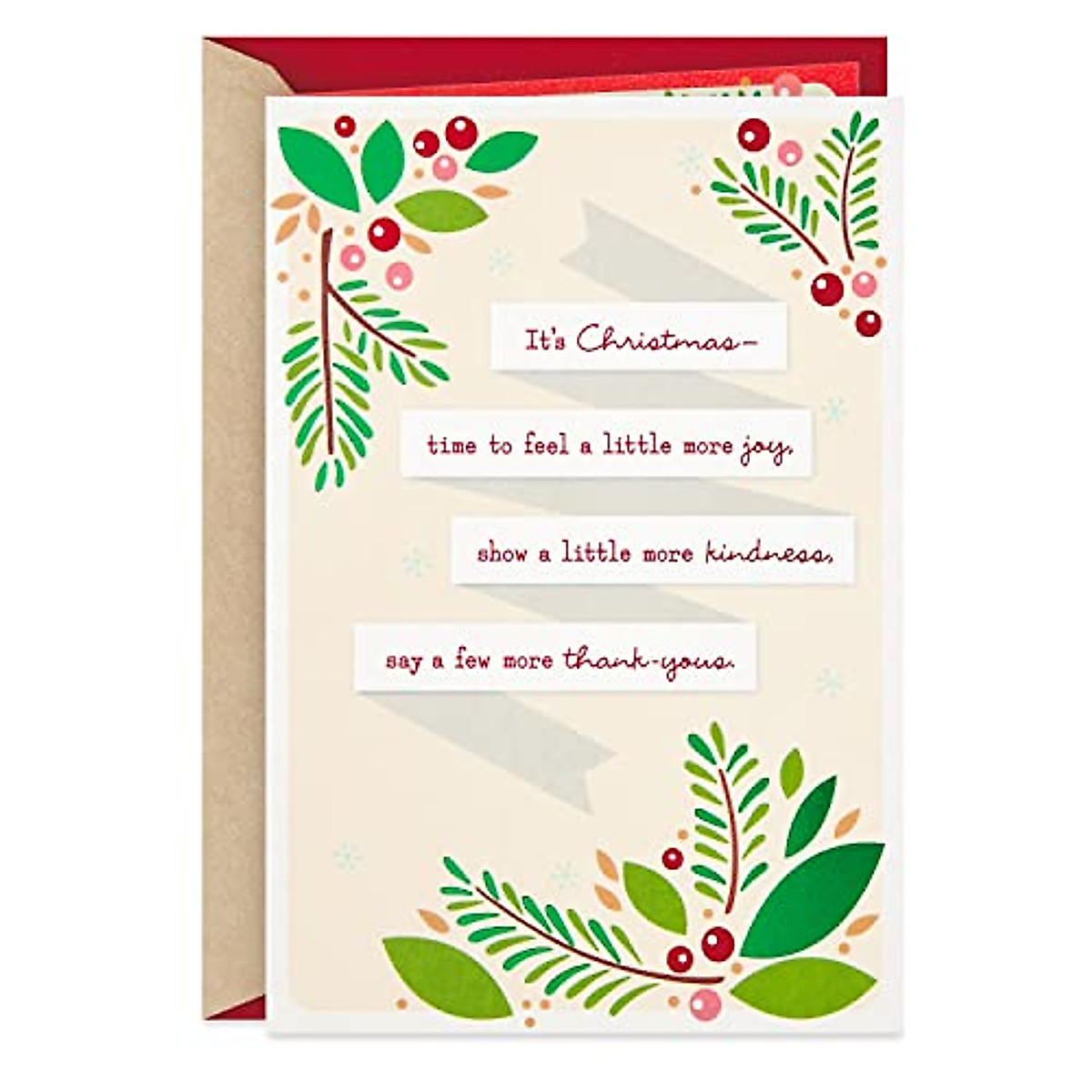 Hallmark Christmas Card (More Joy, Kindness, Thank-Yous)