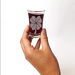 Four Leaf Clover 1.5oz Shot Glass - Free Personalized Engraving