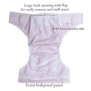 KaWaii Baby One Size HD3 Pocket Cloth Diapers, Best Daycare Nappies, Washable, Reusable, Leakfree, Unisex, Pack of 12 Diapers