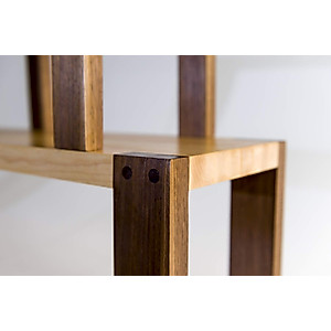 Jonathan Alden Step Stool, Solid Walnut and Maple