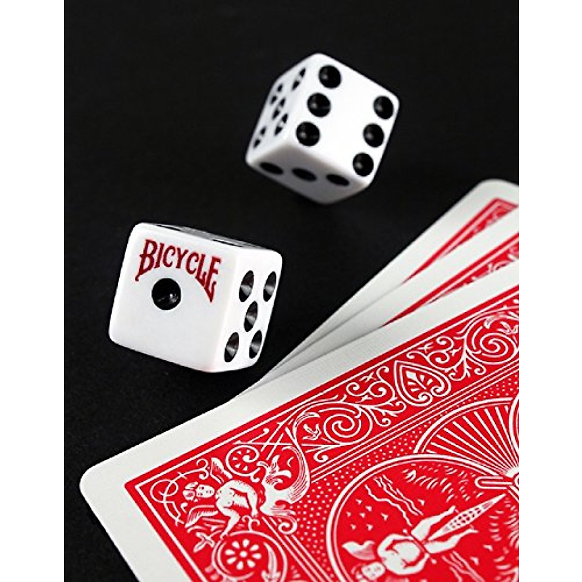 Bicycle Dice Set, Six Sided Dice, D6 Dice, Playing Dice, Standard Game Dice, 10 Count, White, 16 mm