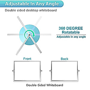 OWill Dry Erase White Board, 8” X 12” Small Whiteboard with Stand, Mini Whiteboard A4 Magnetic Desktop Board & Portable Double-Sided White Board Easel for Kids Drawing in School & Home