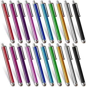 XMONKEY Stylus Pen, 20 Packs Stylus with Mesh Fiber Tip and Aluminum Body for Touch Screen, Compatible with iPad, iPhone, Smart Phone and Tablet with Capacitive Touch Screen