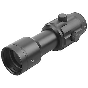 Vector Optics 5X Tactical Maginifier with Flip-to-Side Detach Quick Release QD Picatinny Mount and Flip-up Scope Lens Cover for Red Dot Reflex Sight (Matte Black)