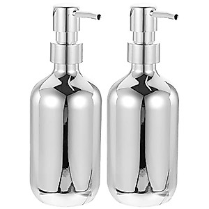 2pcs Lotion Bottle Clear Container Kitchen Soap Dispenser Clear Plastic Containers Shampoo Bottle Home Soap Bottle Hand Foaming Soap The Pet Push Type Travel Toner Bottle