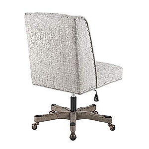 Linon Silver Grey Adjustable Clayton Office Chair, Aqua