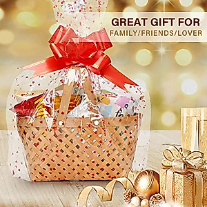 Small Woochip Wicker Baskets, Baskets for Gfits Empty, Picnic Baskets, Easter Basket, Baskets for Collecting Egss, Kids Toys, Holloween, Christmas - Honey