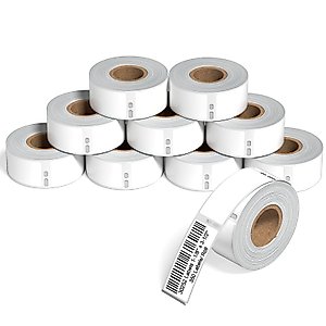 Compatible with DYMO Labels 30252 1-1/8'' x 3-1/2'' Address Barcode Labels Work with Dymo Labelwriter 450, 4XL, 400, 450 Turbo, Zebra Desktop Label Printers (10 Rolls /3500 Labels)