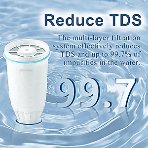 Zero Replacement Water Filter Resin Filtration System 0 TDS 0 Leak,Compatible with Zero Water Pitcher and Dispenser, Reduce Lead/Chromium/PFOA/PFOS (Pack of 4 by TOMOON)