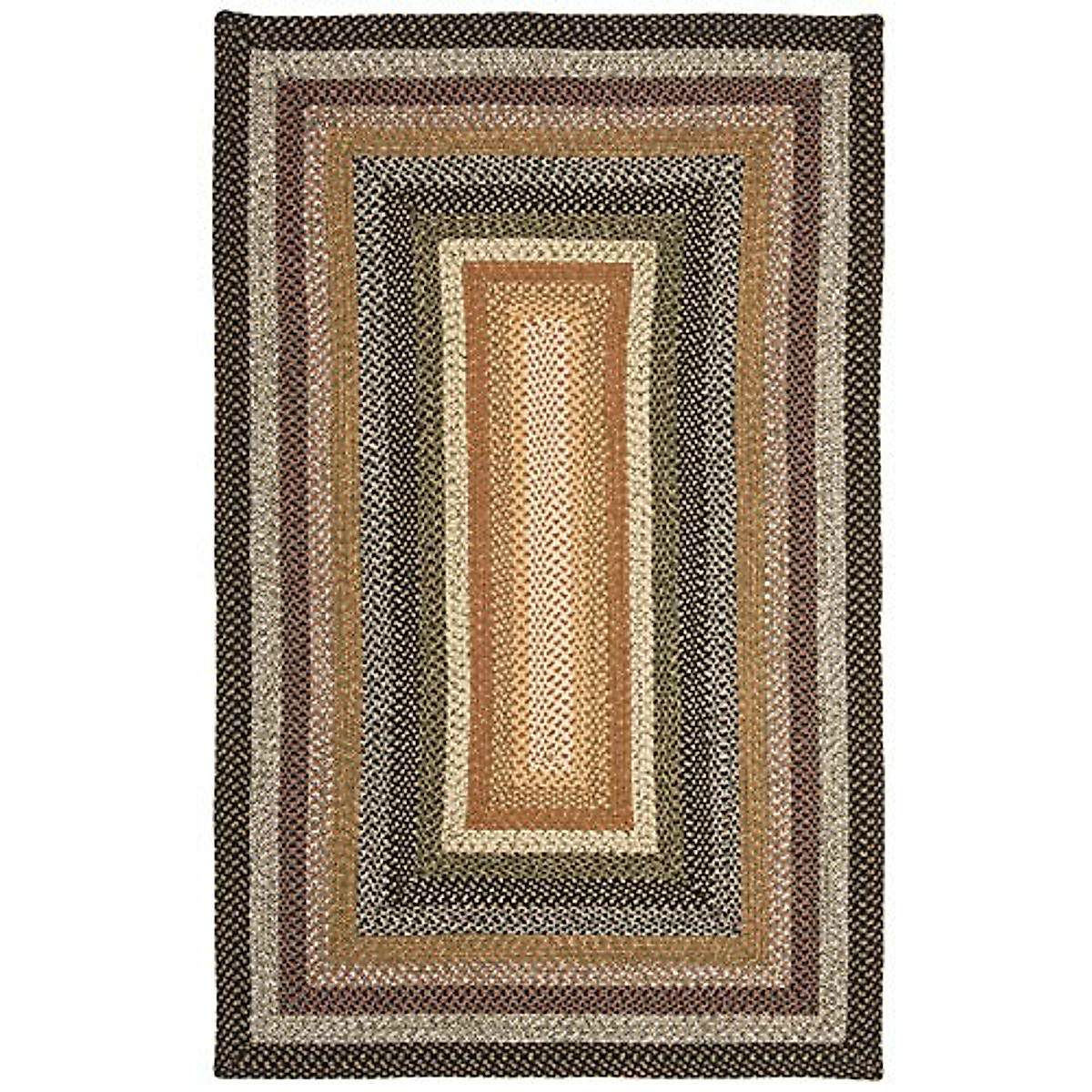 SAFAVIEH Braided Collection 4' x 6' Multi BRD308A Handmade Country Cottage Reversible Area Rug