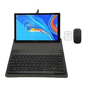 ICRPSTU 2 in 1 Tablet PC, MT6735 Deca Core 8800mAh 5G WiFi 10.1 Inch Tablet 256GB Expandable Dual Camera for Work (US Plug)