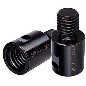 Saipe 2Pcs Angle Grinder Converter Adapters 5/8"-11 Female to M14/M10 Male, Angle Grinder Attachments Adapter Interface Connector Thread Adapter for Angle Grinder Polisher Drill Bit Connecting Tool