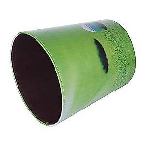 Fcoson 10 Liter Trash Can, Leather Wastebasket Without Lid for Kitchen, Bedroom, Living Room, Office