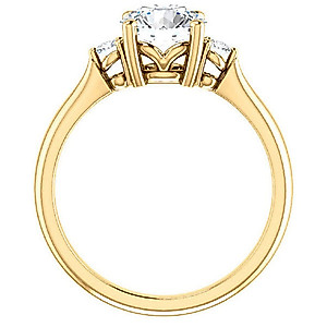 2 CT Solitaire Engagement Rings For Women Moissanite Wedding Ring Sets For Her Handmade Gifts Anniversary Rings 10K/14K/18K Solid Yellow Gold