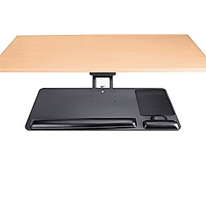 Adjustable Keyboard Tray Ergonomic Design Standard Under Desk Platform Large Space Track CARTMAY