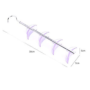 Chris.W Rotateble 4-Hooks Over The Closet Rod Hanging Storage Organizer Hanger for Purses, Backpacks, Satchels, Crossovers, Handbags Storing and Organizing - 2 Pack (Transparent)