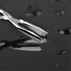 LZIYAN Stainless Steel Eyebrow Scissors Tweezers,Elbow Pliers Clip Scissors,Flat Tip Tweezers Hair Plucker