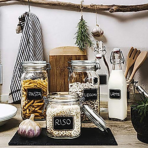 Bormiolio Rocco Jar with Chalkboard, 50.8 Oz