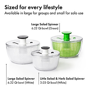 OXO Good Grips Large Salad Spinner - 6.22 Qt., White