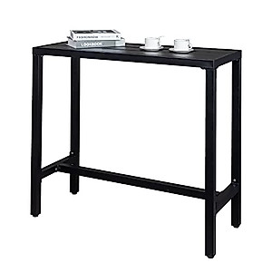 Vasitelan Outdoor Bar Table, Patio Counter Height Bar Pub Table, 40" Rectangle Bar Table for Patio, Garden, Yard, Balcony, Poolside,Bistro