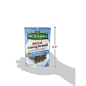Pet Botanics Mini Training Rewards for Dogs 3 Flavor Variety Bundle: (1) Bacon, (1) Chicken and (1) Beef, 4 Oz Ea (200 Count per Bag, 3 Bags Total)