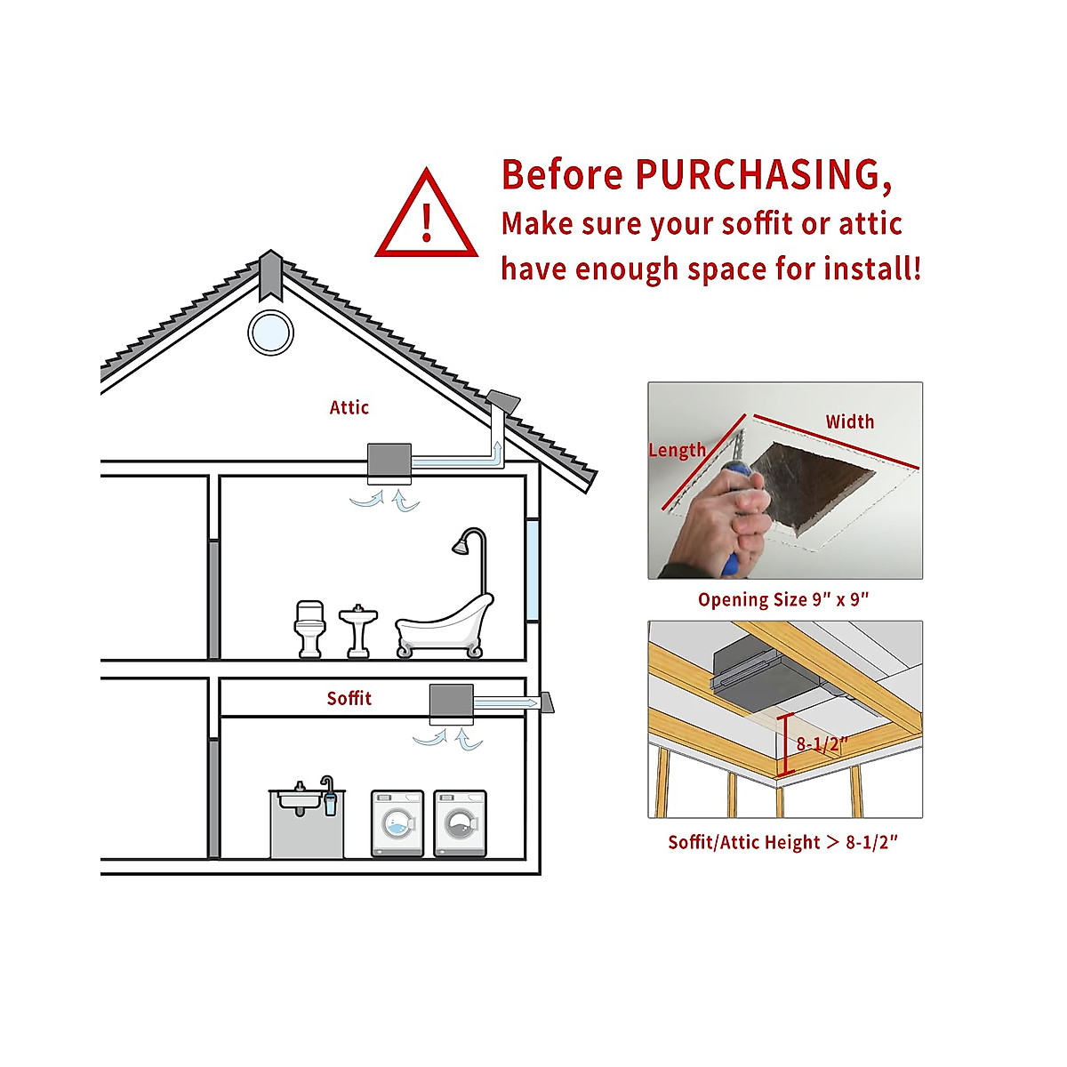 Akicon Exhaust Fan, Ultra Quiet 110CFM 1.5 Sones Ventilation Exhaust Bathroom Fan with Light and Nightlight, 3 Years Warranty (Brushed Nickel)