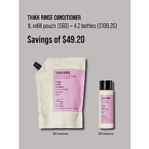AG Care Thikk Rinse Volumizing Conditioner, 33.8 Fl Oz