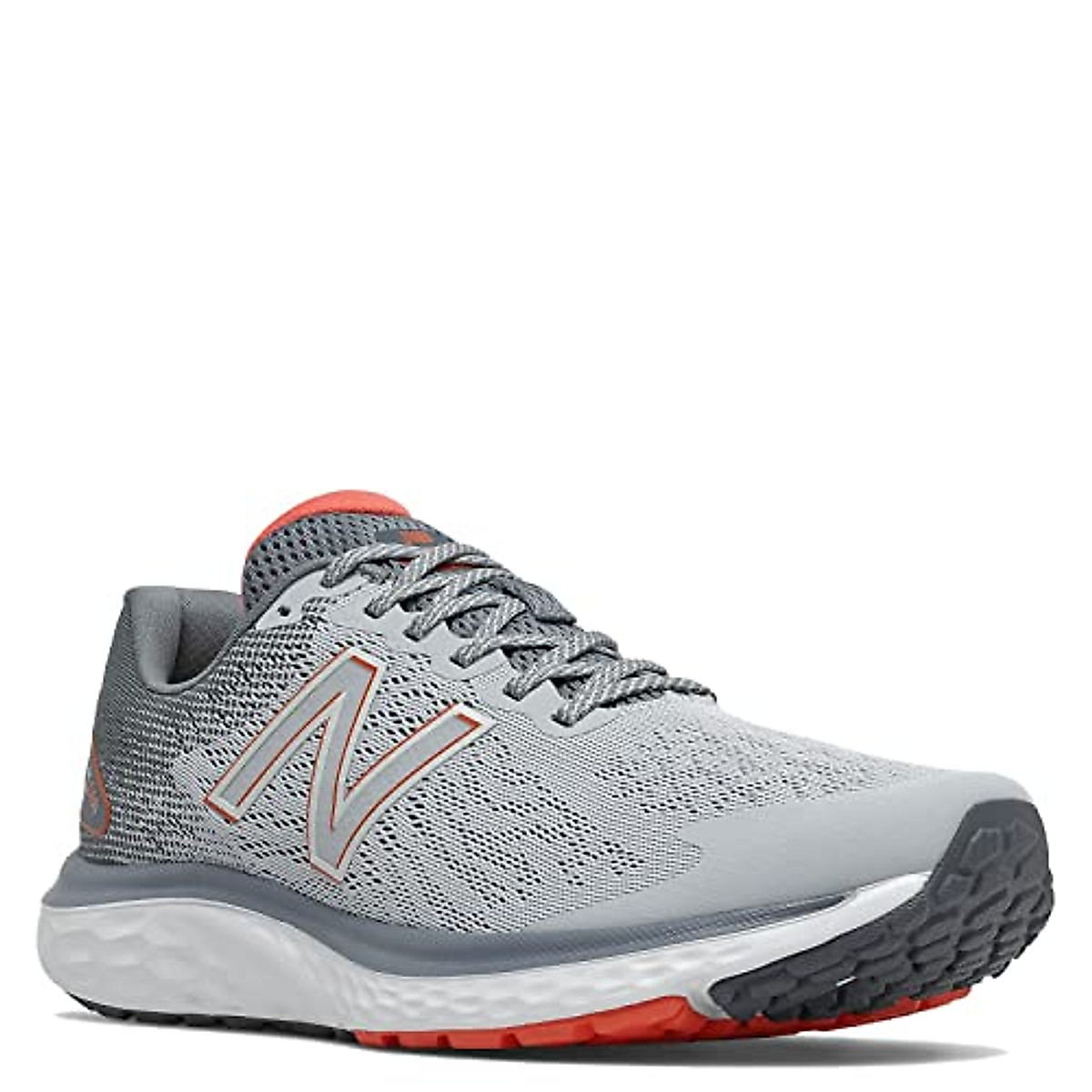New Balance mens 680 V7 Running Shoe 10.5 Grey/Ghost Pepper/Black