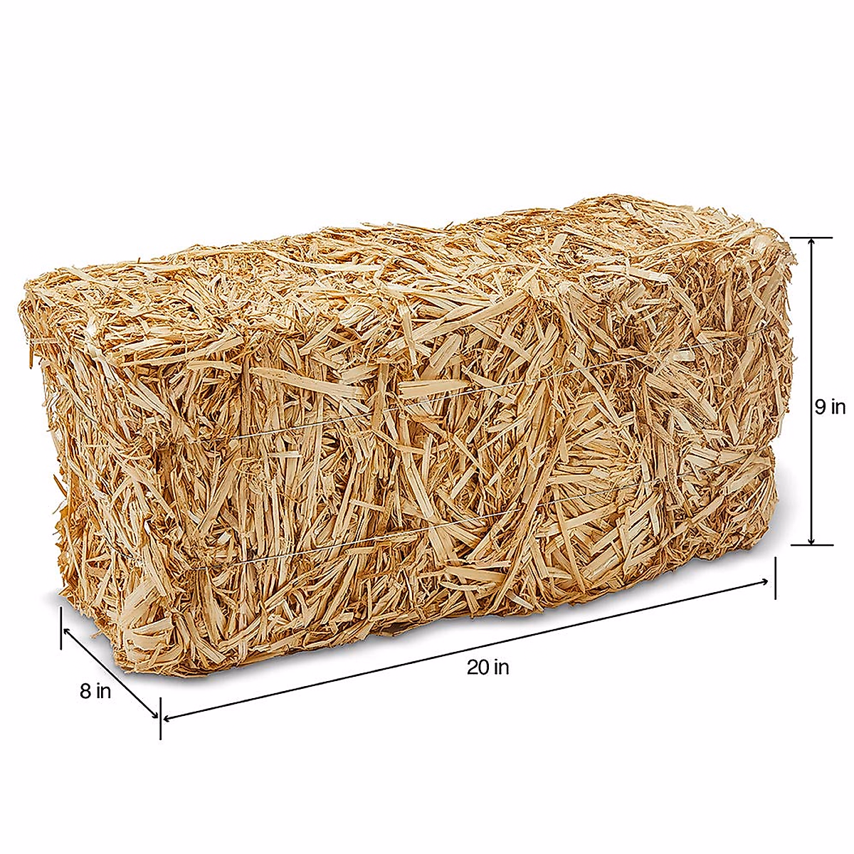 FloraCraft Decorative Straw Bale 8 Inch x 9 Inch x 20 Inch Natural