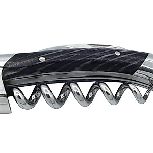 Laguiole En Aubrac Sommelier Waiter's Corkscrew, Samba Wood With Purple Veins Handle, Wine Opener With Foil Cutter & Bottle Opener, Stainless Steel Shiny Bolsters