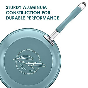 Rachael Ray Cucina Nonstick Frying Pan Set / Fry Pan Set / Skillet Set - 9.25 Inch and 11 Inch, Blue