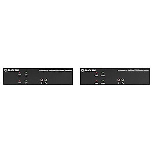 Black Box KVXLCDPF-200 KVM Extender Over Fiber - 4K, Dual-Head, DISPLAYPORT, USB 2.0, Serial, Audio, LO