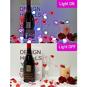 BOHON Valentine Day Decor 10 ft 30 LEDs Heart Lights Twinkle Fairy String Lights Battery Operated with Remote Valentines Decorations for The Home Kids Bedroom Christmas Mother's Day(Red Pink White)