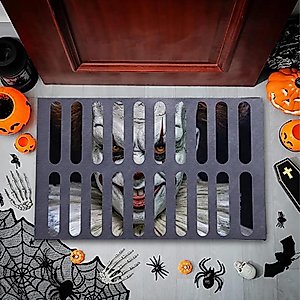 jkddrep Halloween Door Mat，Halloween Decorations Outdoor Scary，3D Optical Illusion Clown Door Mat，Halloween Welcome Door Mat for Indoor and Outdoor (Clown/1)