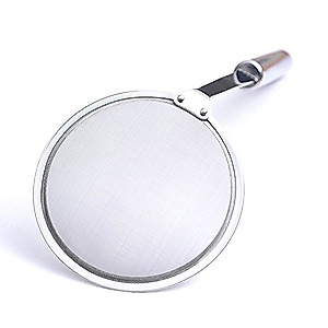 TEMCHY Hot Pot Fat Skimmer Spoon - Stainless Steel Fine Mesh Strainer for Skimming Grease and Foam