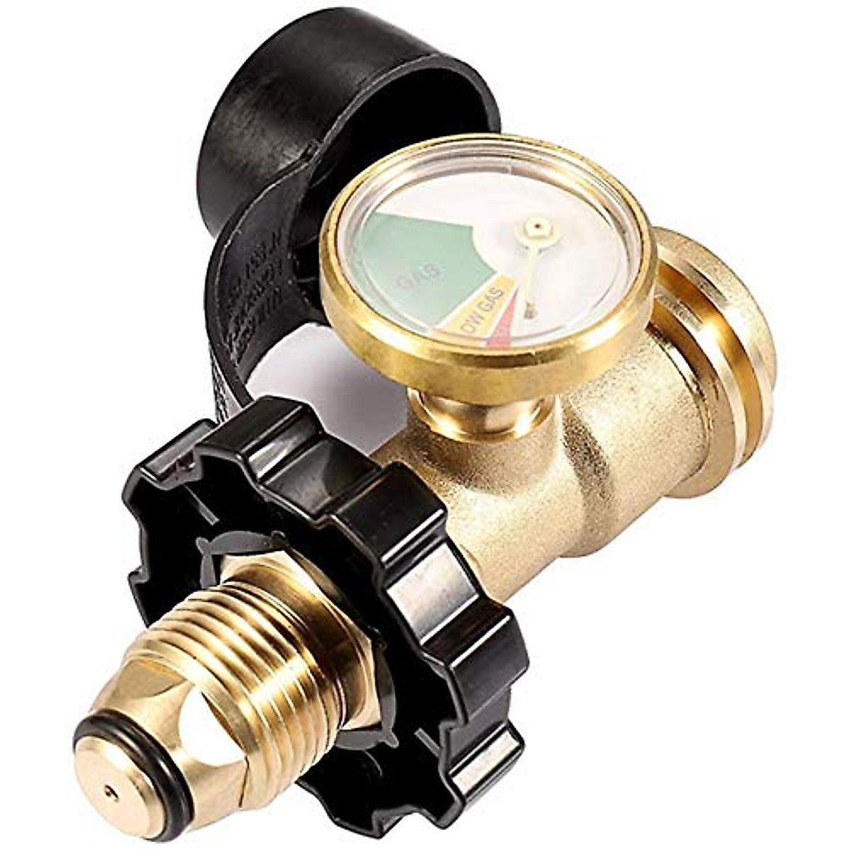 FIRELOOP Outdoor Propane Tank Gauge Gas Pressure Digital Tank Gauge Rv Camper Cylinder BBQ Gas Grill Heater Pol to Qcc1 Adaptor (with Dust Cap) Gas Level Indicator Leak Detector