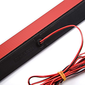 CNNELL Truck Cap Third Brake Light Clear lens Red LED Replaces AT-LED-36R 3rd Brake Tail Light Lamp (clear lens chrome housing)