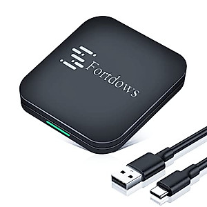 Fortdows Wireless CarPlay Adapter 2022 Speed Fastest Apple Wireless CarPlay Dongle Plug & Play 5Ghz WiFi Auto Connect No Delay Online Update，for OEM Wired CarPlay Cars Model Year After 2016