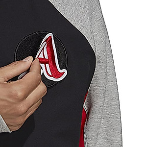 adidas Men's Varcity Jacket Black/Medium Gray Heather/Scarlet Small